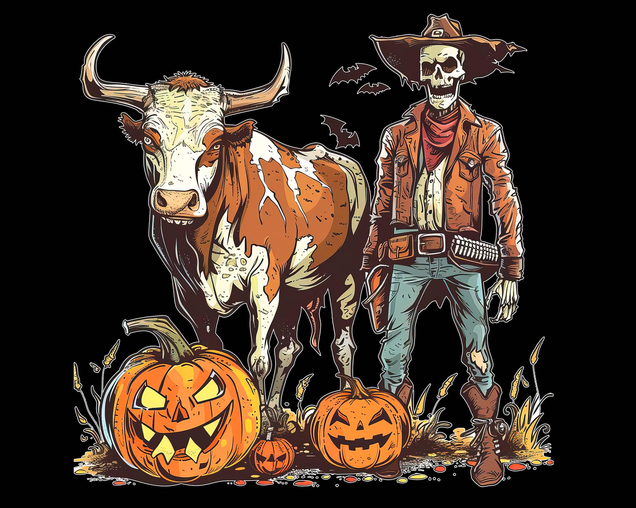 Spooky Halloween Cowboy PNG | Funny Halloween PNG for Shirt and ...