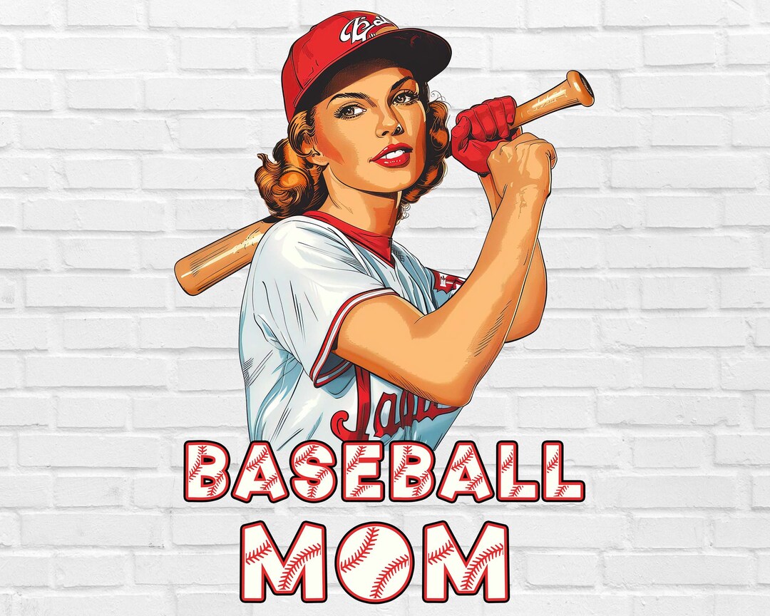 Baseball Mom PNG File | Baseball Mama PNG | Retro Baseball PNG ...
