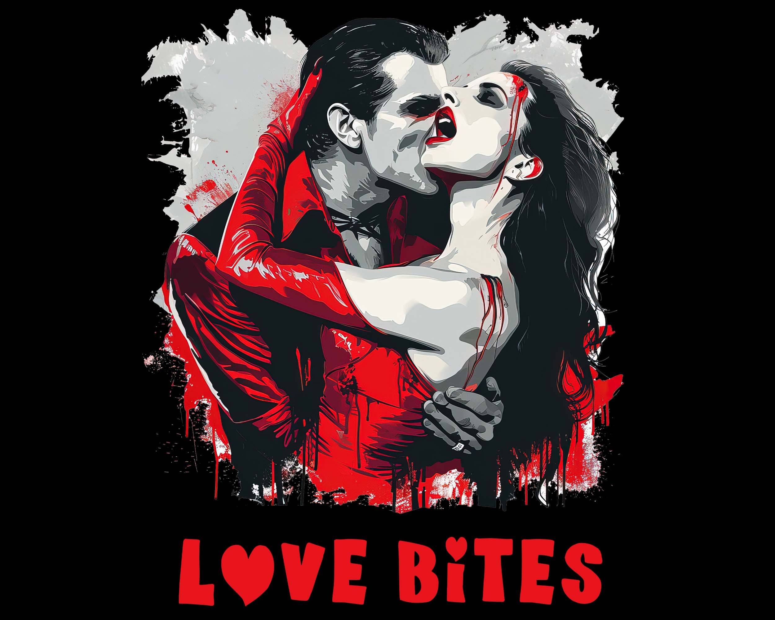 Love Bites PNG | Vampire Valentines Day PNG | Gothic Valentines PNG ...