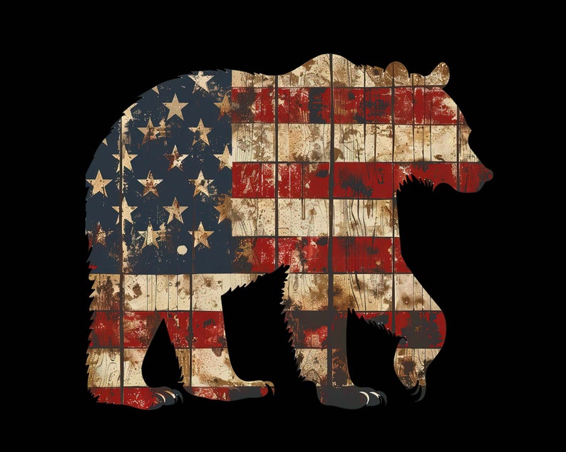 USA Bear PNG File | Patriotic Bear Png | USA Flag Png | Patriotic Png ...