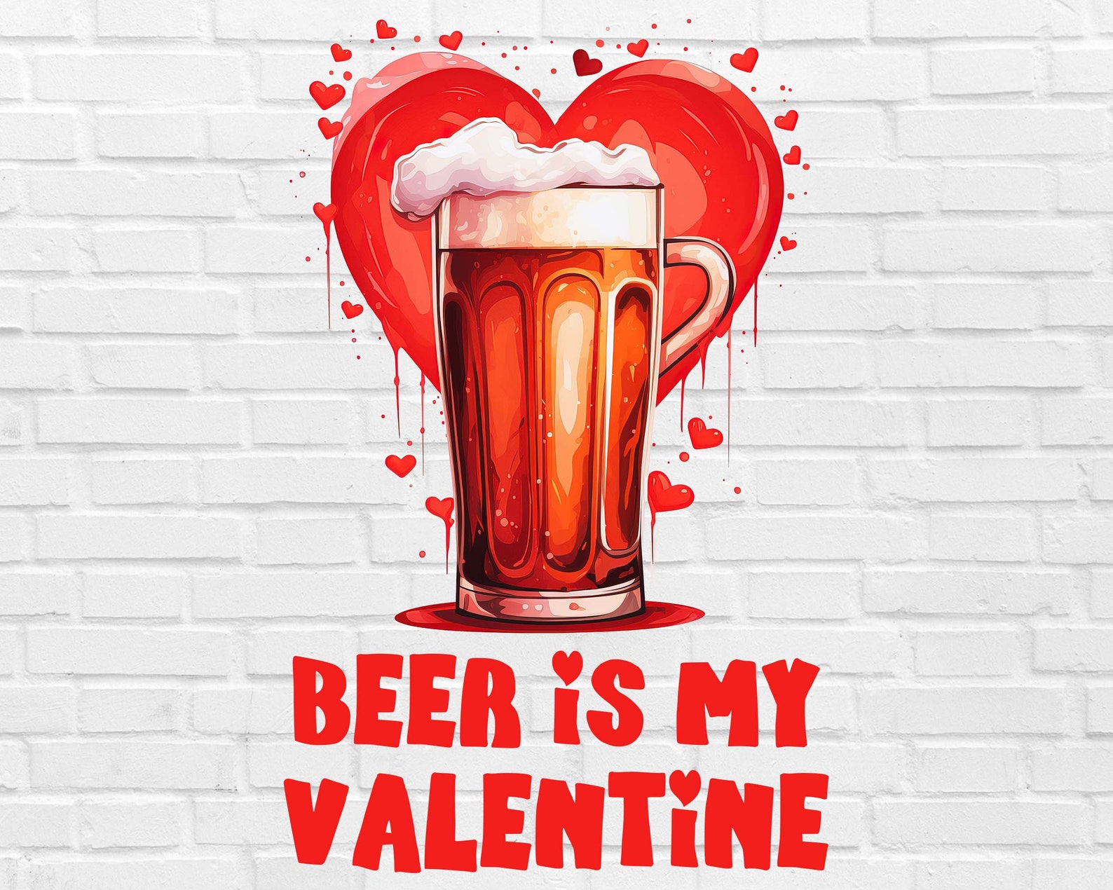 Beer is My Valentine PNG | Anti Valentines PNG - Etsy