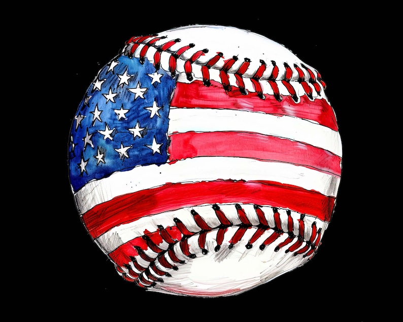 USA Flag Baseball Png | 4th of July Png | USA Flag Png | USA Png ...