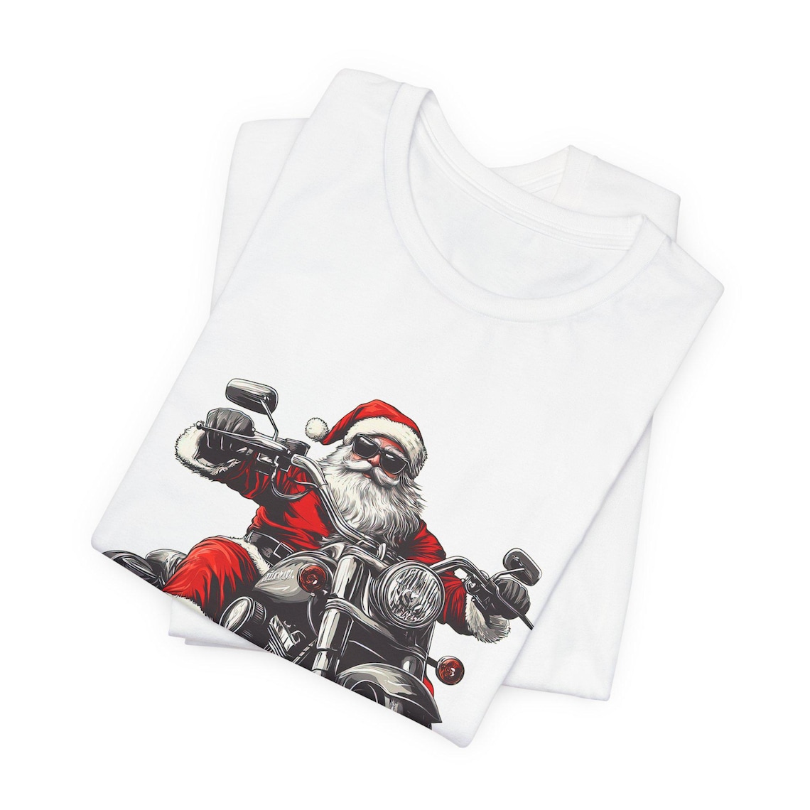 Santa Riding Motorcycle PNG | Santa on a Chopper PNG | Biker Santa PNG ...