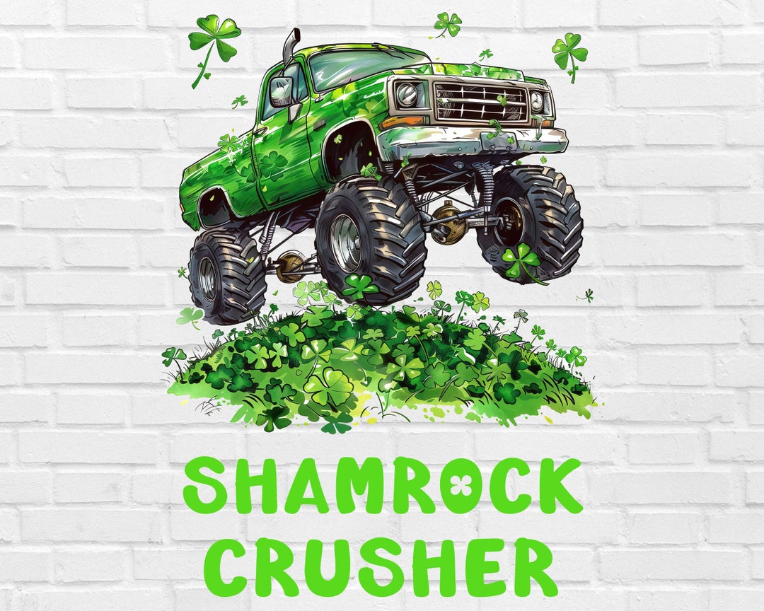 Shamrock Crusher PNG for Shirt | Funny St Patricks Day PNG | St Patrick ...
