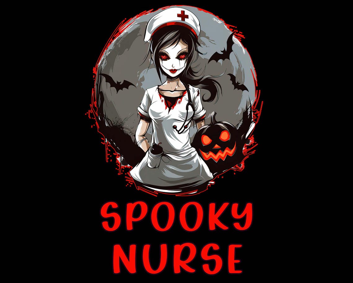 Spooky Nurse PNG | Halloween Nurse PNG | Nurselife Clipart | Medical ...