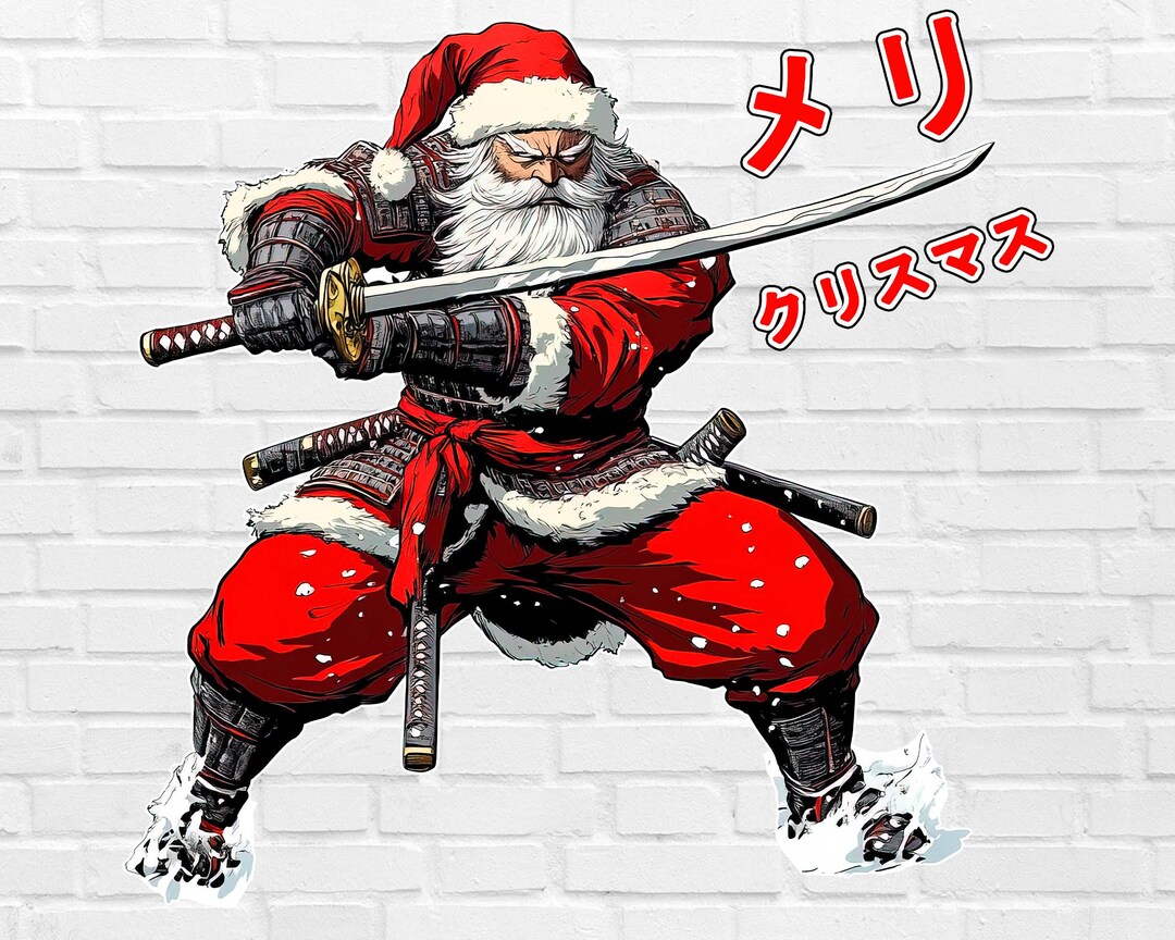 Anime Santa PNG | Christmas Anime PNG | Anime Christmas PNG | Samurai ...