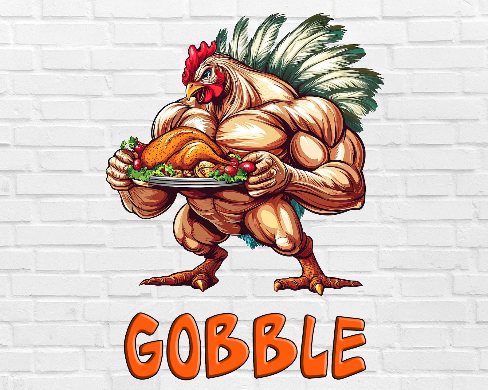 Funny Thanksgiving PNG for Shirt Thanksgiving Gym PNG Muscular Football ...