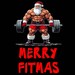 Merry Fitmas PNG Gym Christmas PNG Fitness Christmas PNG Muscular Santa ...
