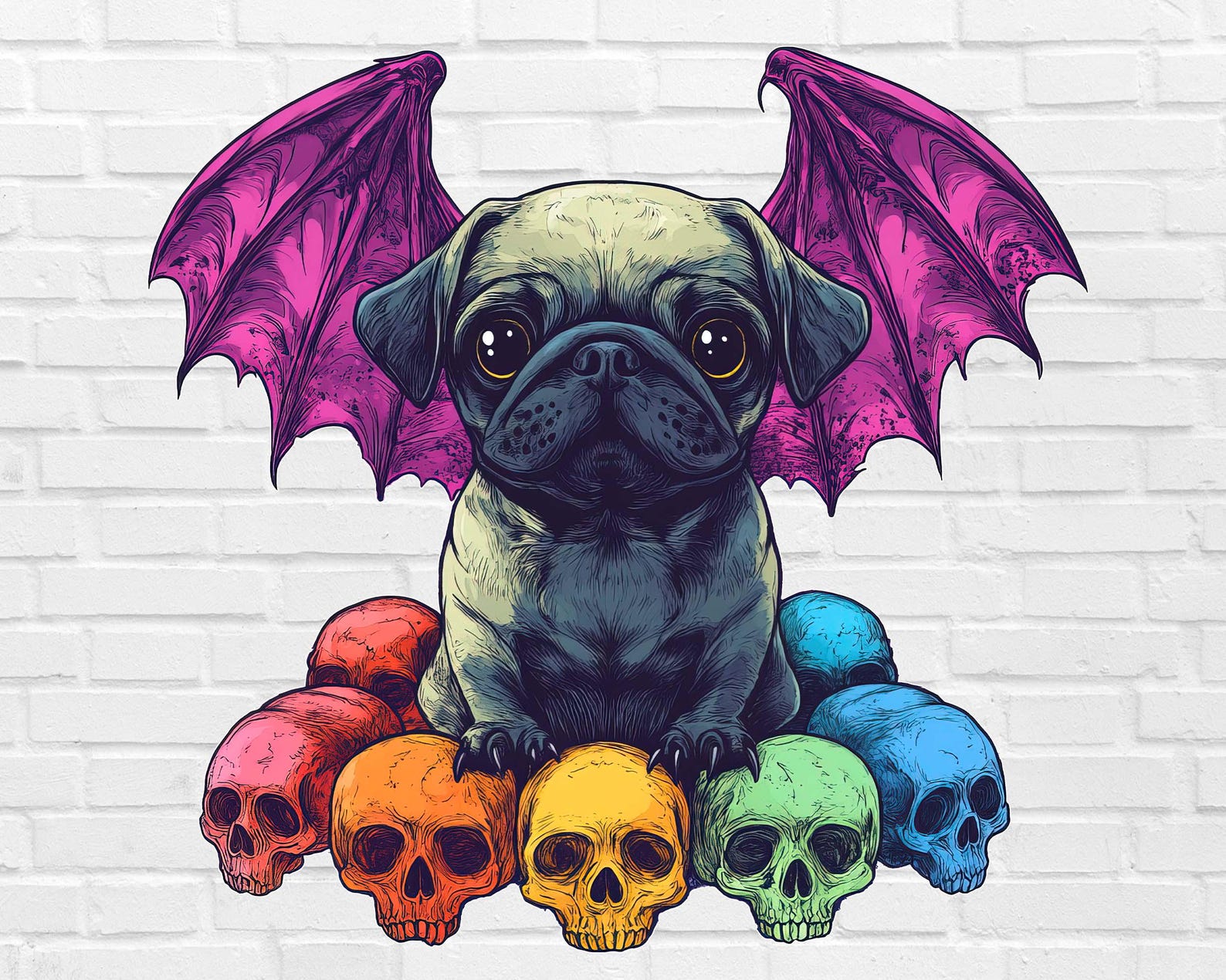 Funny Halloween Pug PNG for Shirt | Spooky Pug Halloween PNG | Funny ...