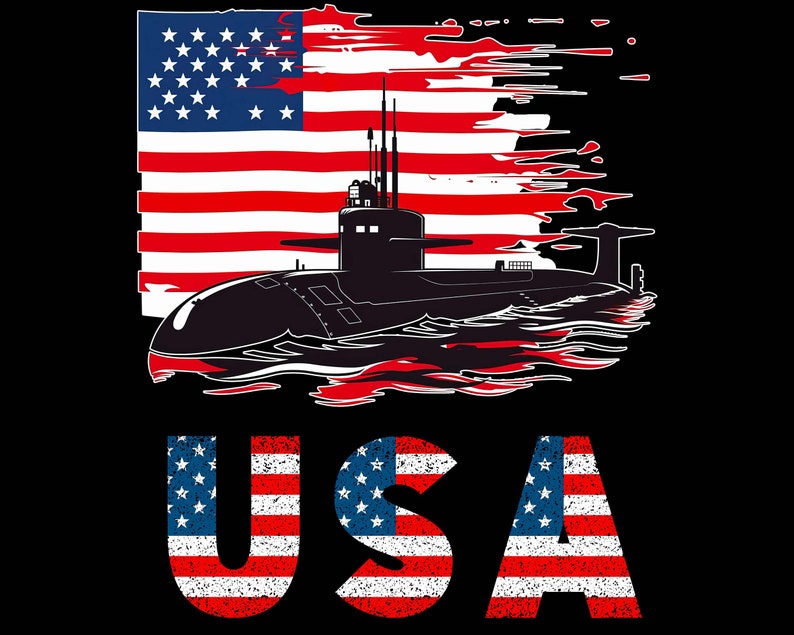 USA Submarine Png 4th of July Png for Shirt Usa Png Patriotic Png USA ...