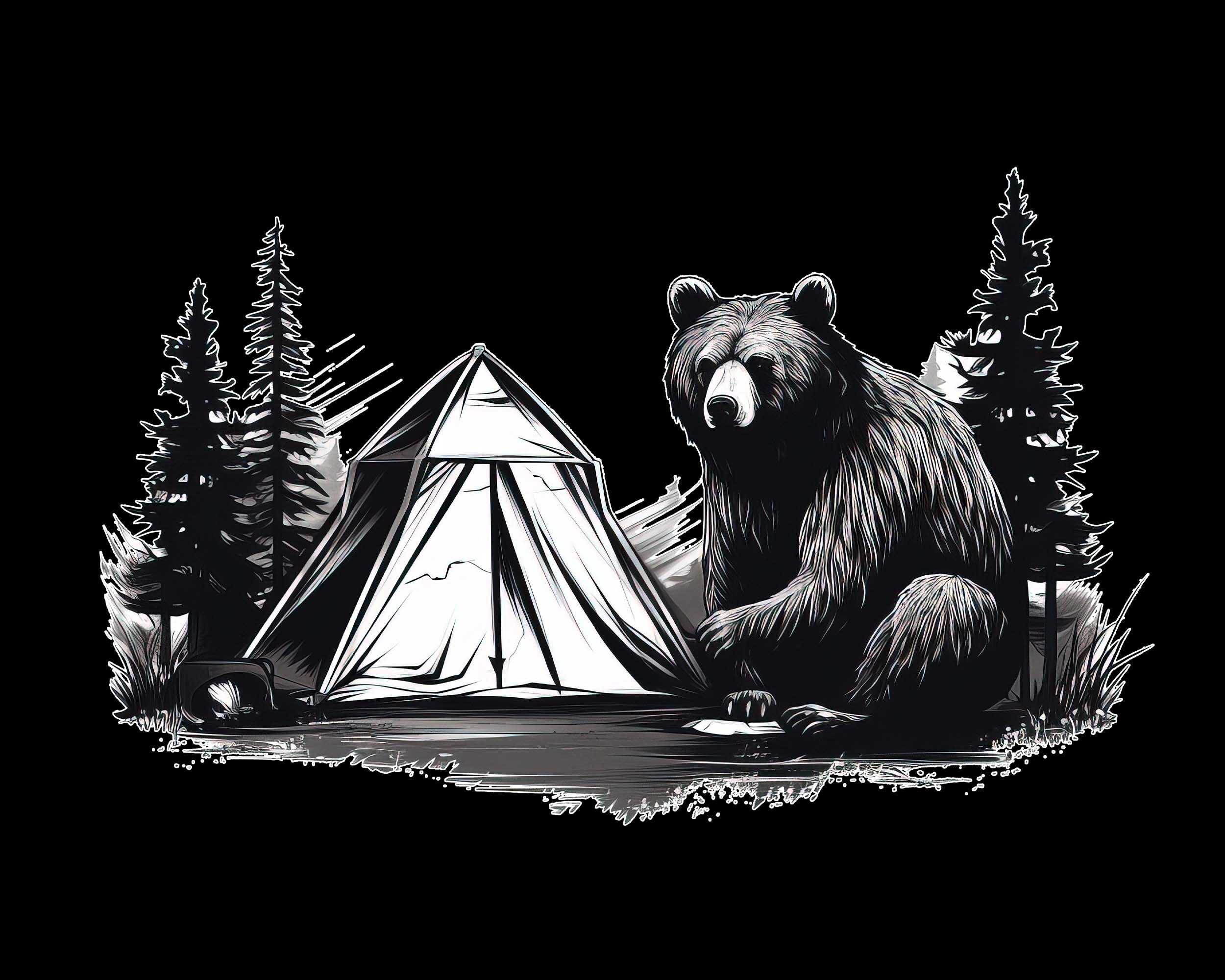 Camping Crew PNG | Funny Camping PNG | Bear PNG | Camping Bear ...