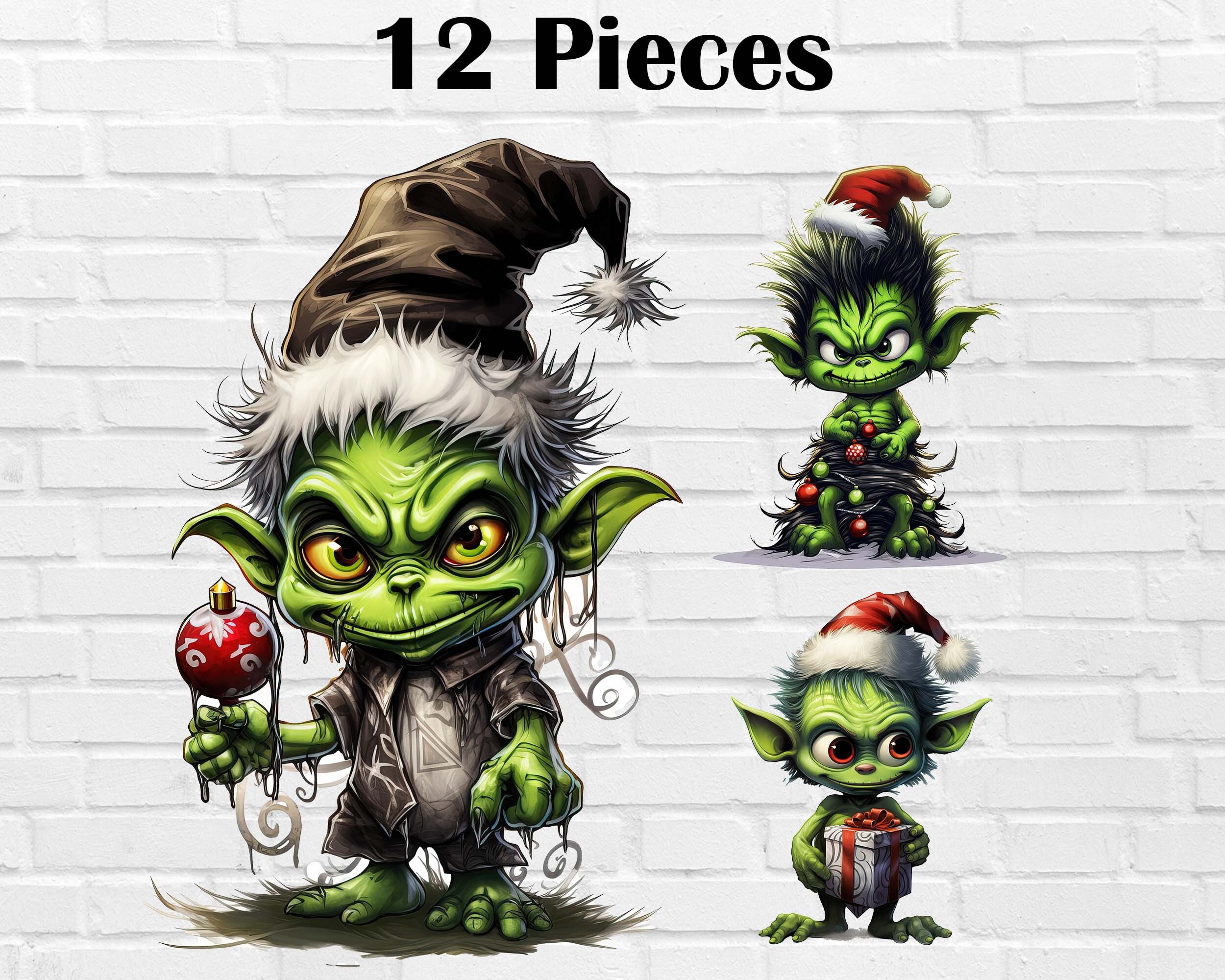 Cute Gothic Grinch PNG Baby Grinch PNG Christmas Horror Cute Gothic ...