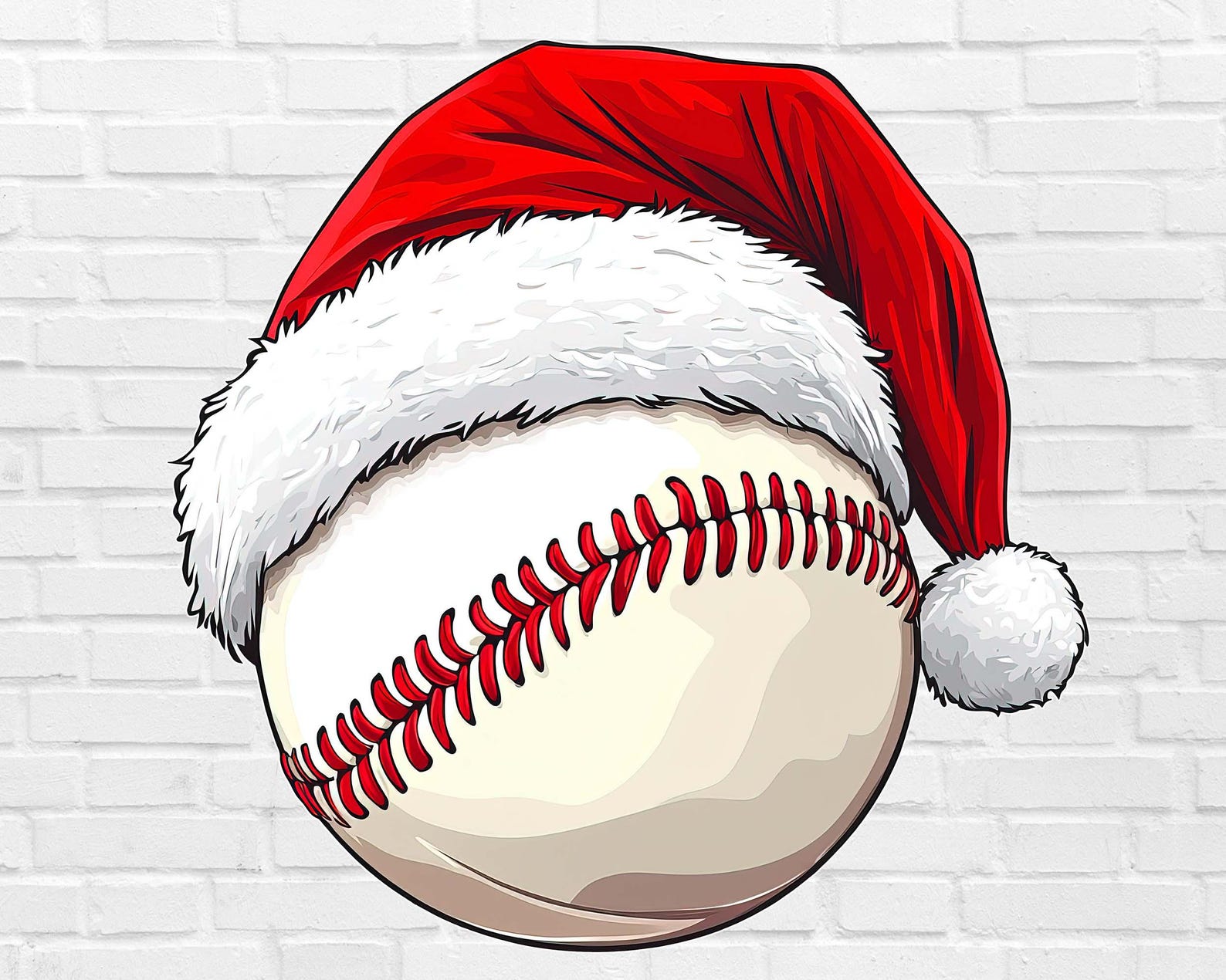 Christmas Baseball PNG | Baseball Christmas PNG | Baseball With Santa ...