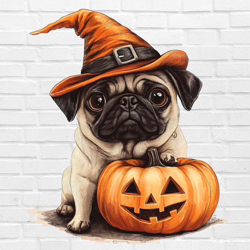 Pug Pumpkin Stencil - Etsy