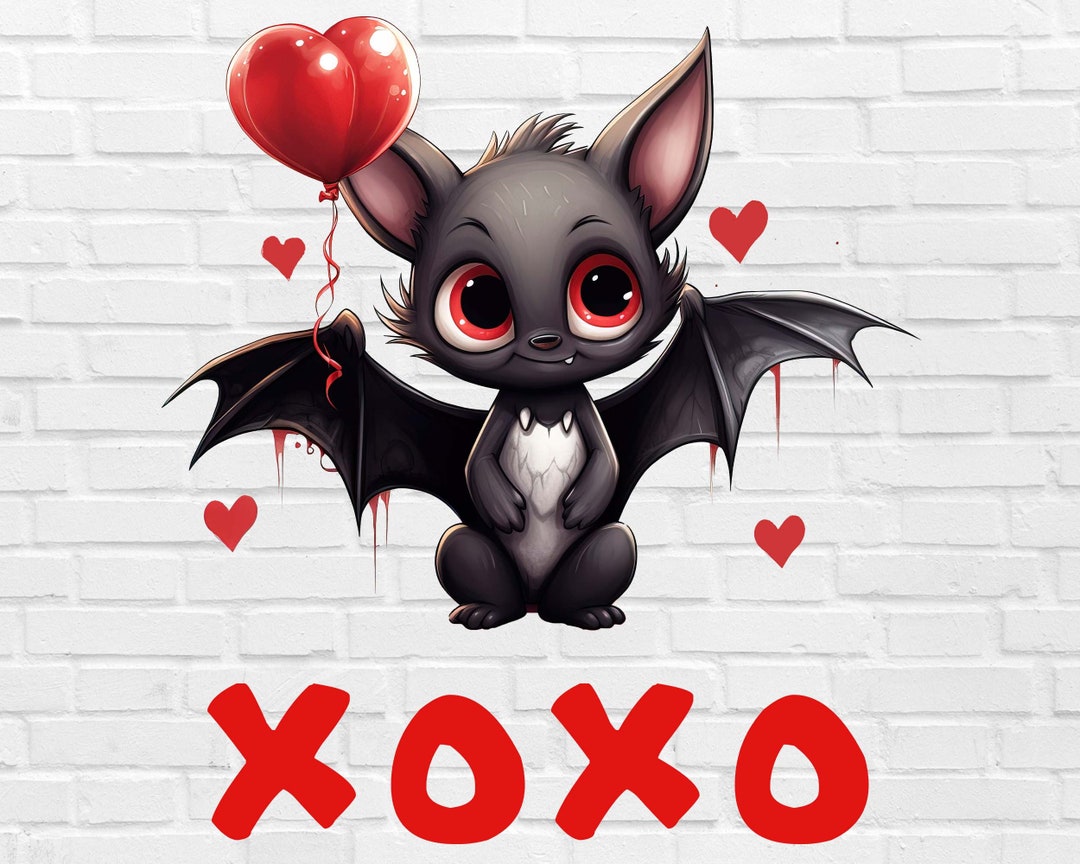 Xoxo PNG | Bat Valentines Day PNG | Gothic Valentines PNG | Love Bites ...