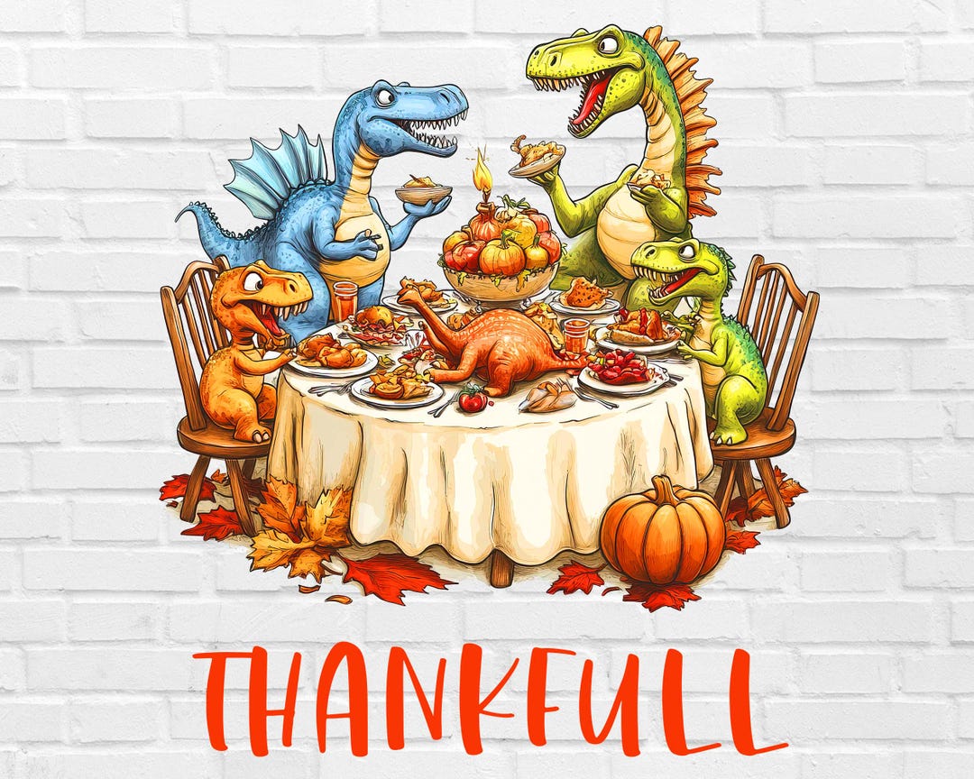 Funny Thanksgiving PNG for Shirt and Onesie | Trex Family Thanksgiving ...