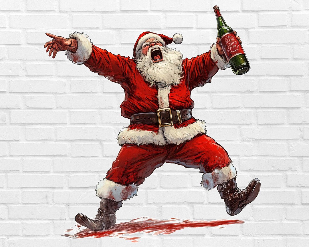 Dirty Santa PNG Dirty Christmas PNG Drunk Santa PNG Christmas and Wine ...
