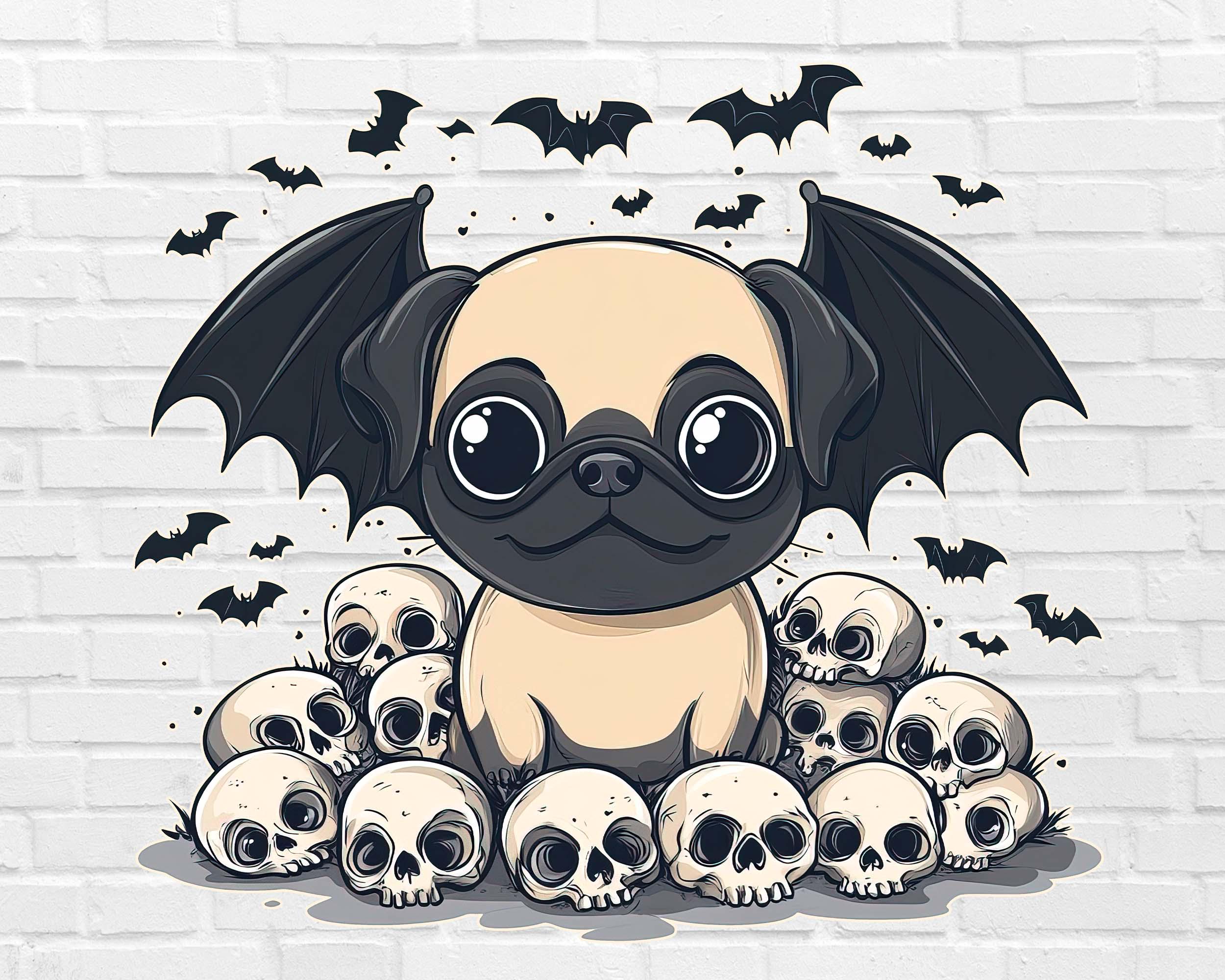 Funny Halloween Pug PNG for Shirt | Spooky Pug Halloween PNG | Funny ...