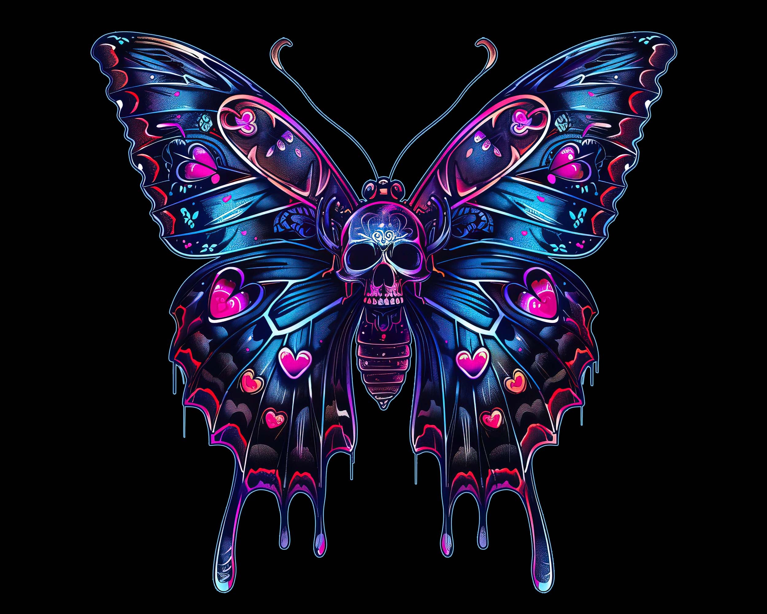 Gothic Butterfly PNG #13 | Monarch Butterfly Tattoo PNG | Skull Png ...