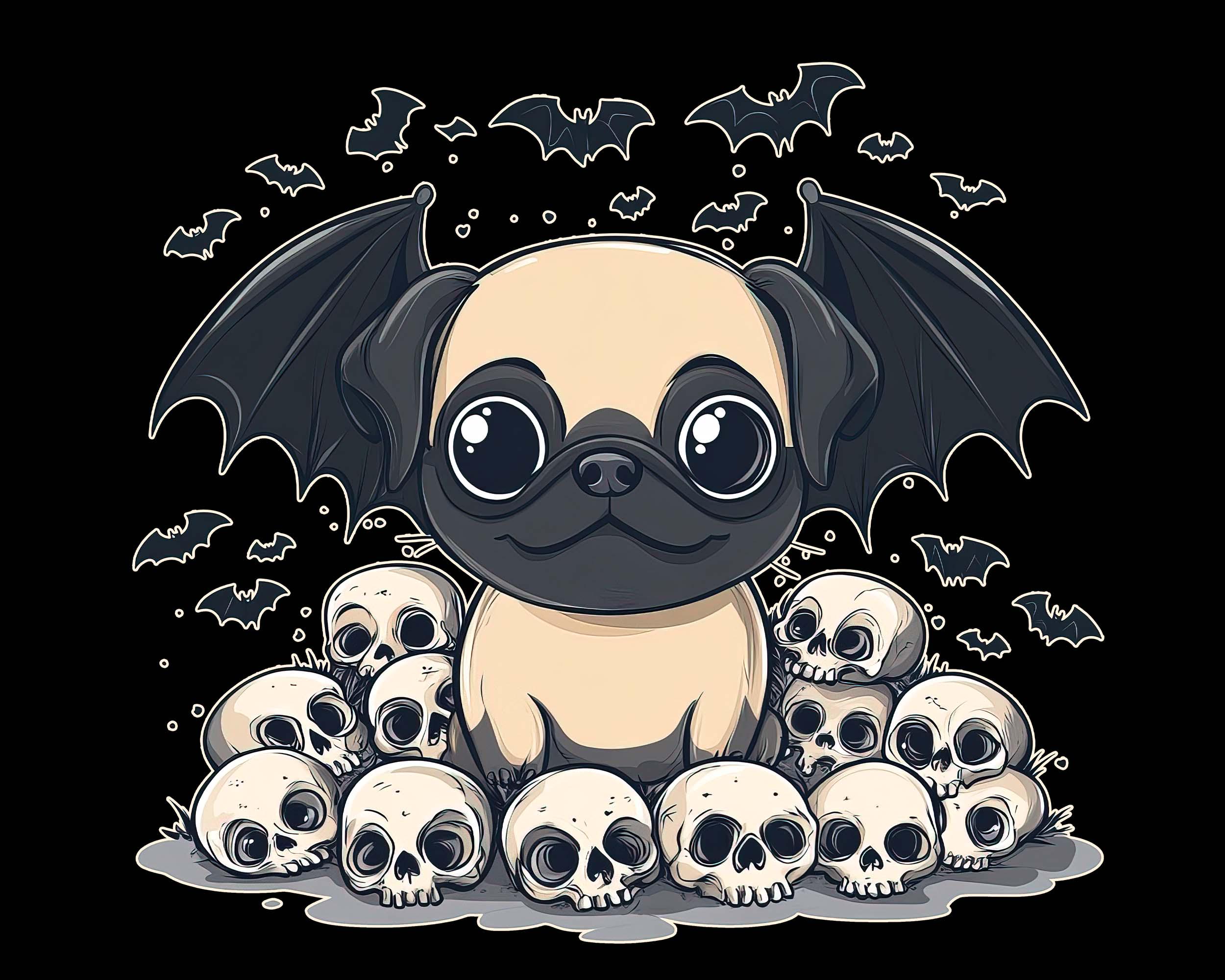 Funny Halloween Pug PNG for Shirt | Spooky Pug Halloween PNG | Funny ...