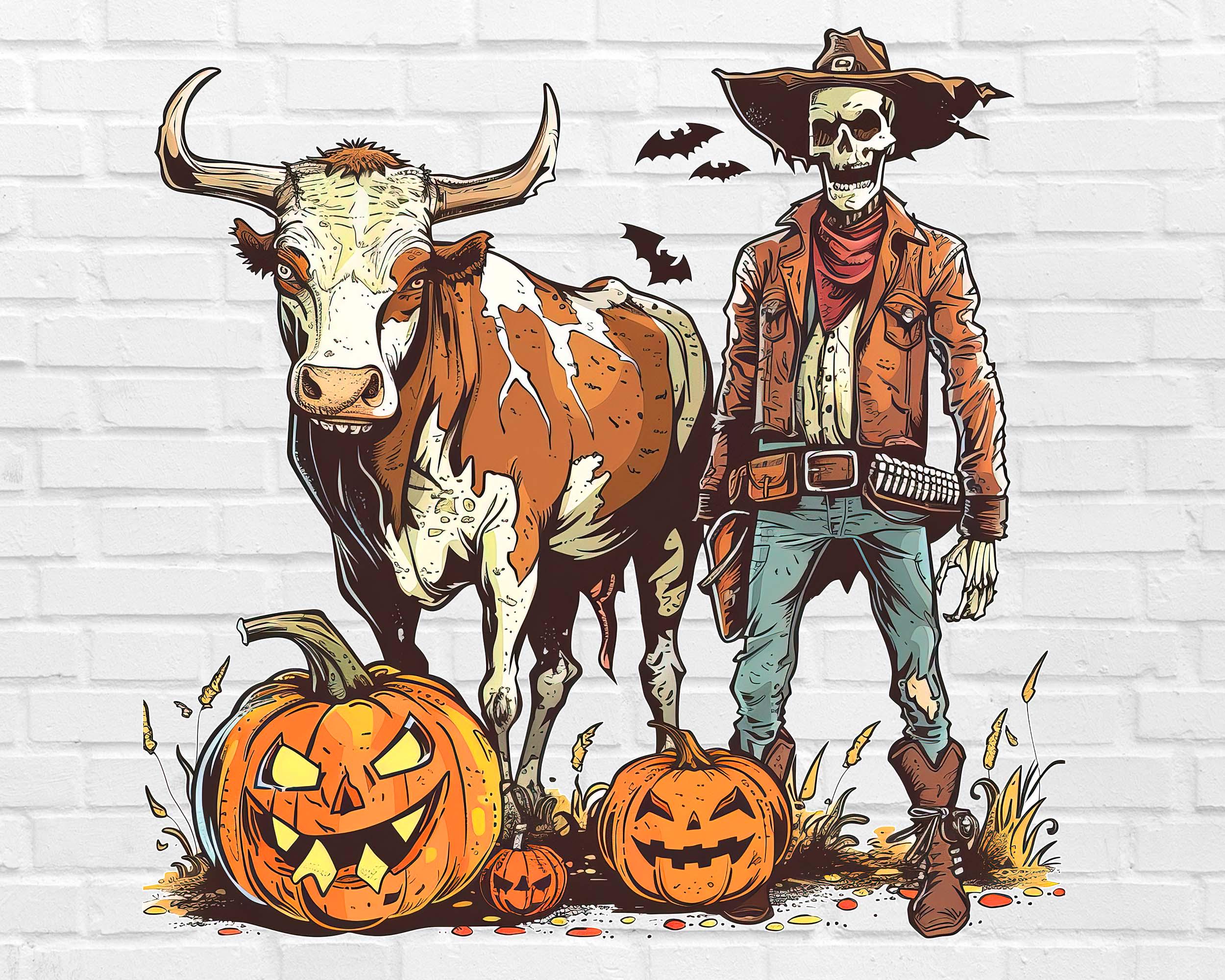Spooky Halloween Cowboy PNG | Funny Halloween PNG for Shirt and ...