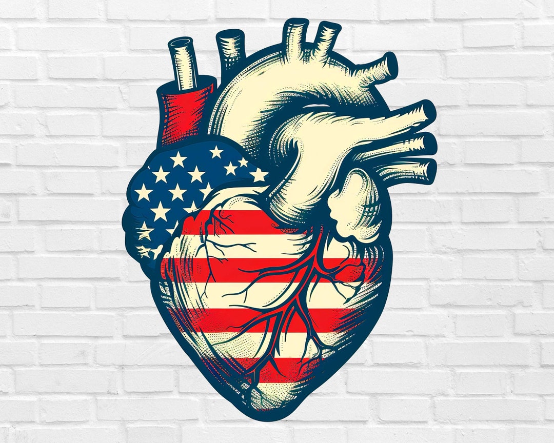 USA Heart Png | 4th of July Png | USA Flag Png | USA Png | Fourth of ...