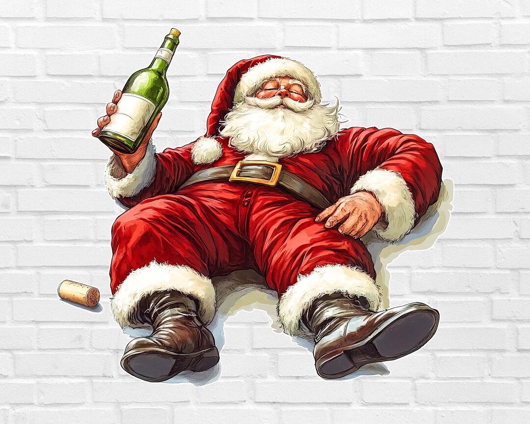 Dirty Santa PNG Dirty Christmas PNG Drunk Santa PNG Christmas and Wine ...