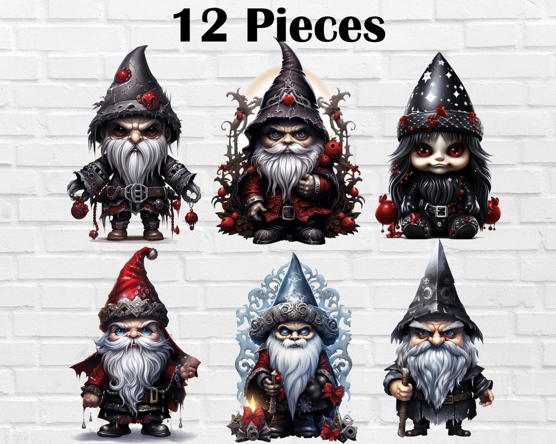 Gothic Christmas Gnomes PNG | Gothic Gnomes PNG | Gothic Gnome Winter ...