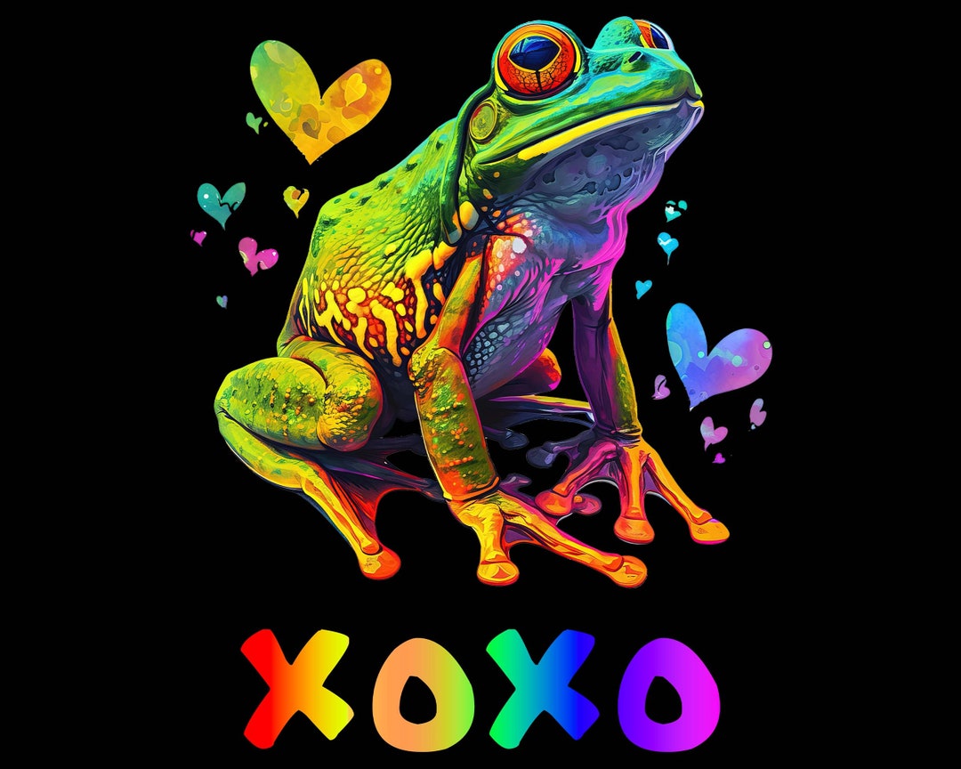 Xoxo PNG | Frog Valentines Day PNG | LGBTQ+ Valentines Png | Love Bites ...