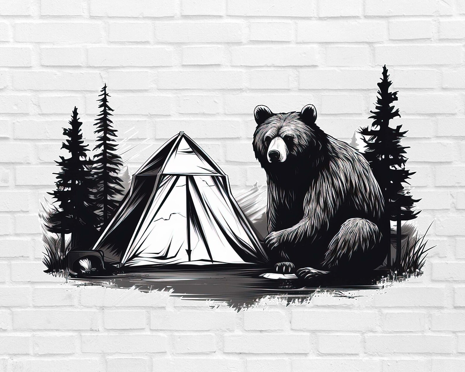 Camping Crew PNG | Funny Camping PNG | Bear PNG | Camping Bear ...