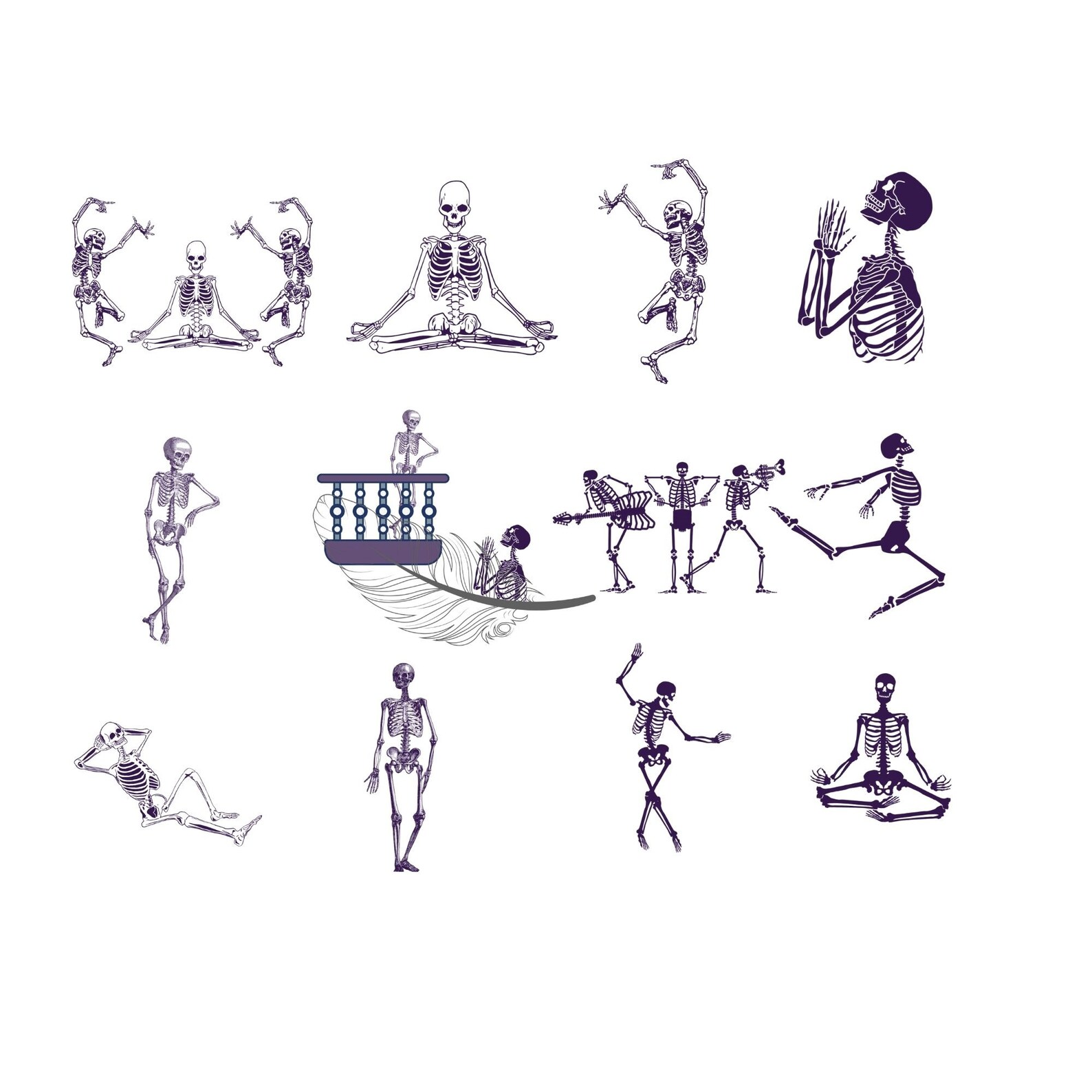 Skeleton Svg, Dancing Skeleton Svg, Skeleton Png, Funny Skeleton Svg ...