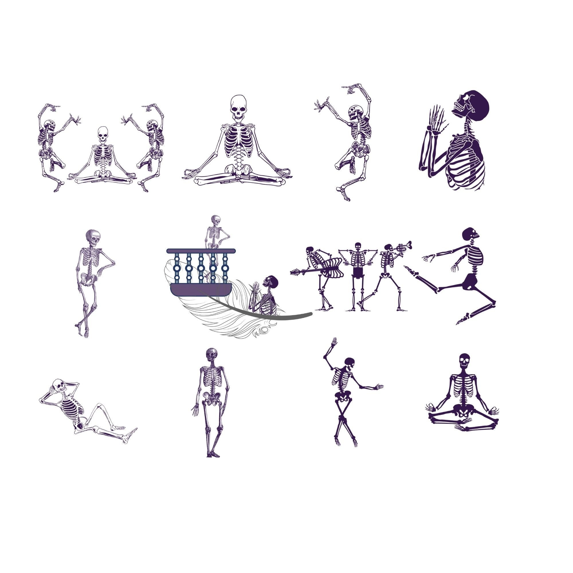 Skeleton Svg, Dancing Skeleton Svg, Skeleton Png, Funny Skeleton Svg ...