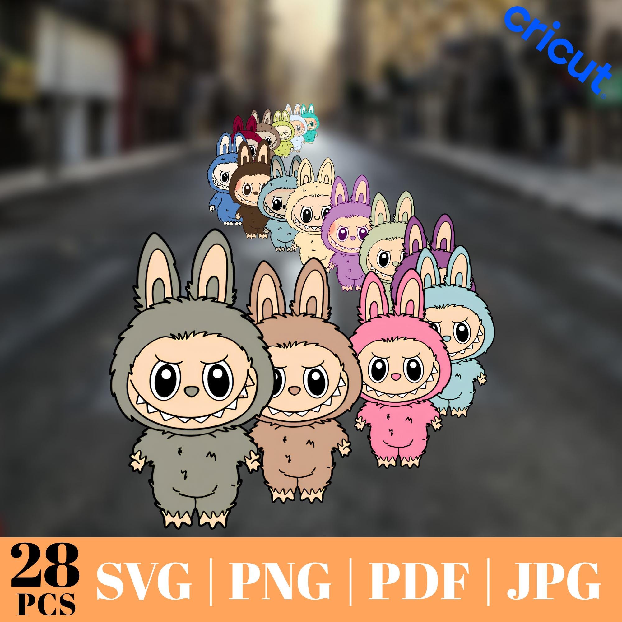 Labubu Bundle Png Svg, Labubu Svg, Kawaii Monsters Cliparts, Labubu ...