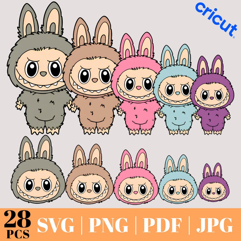 Labubu Car Stickers Svg - Etsy