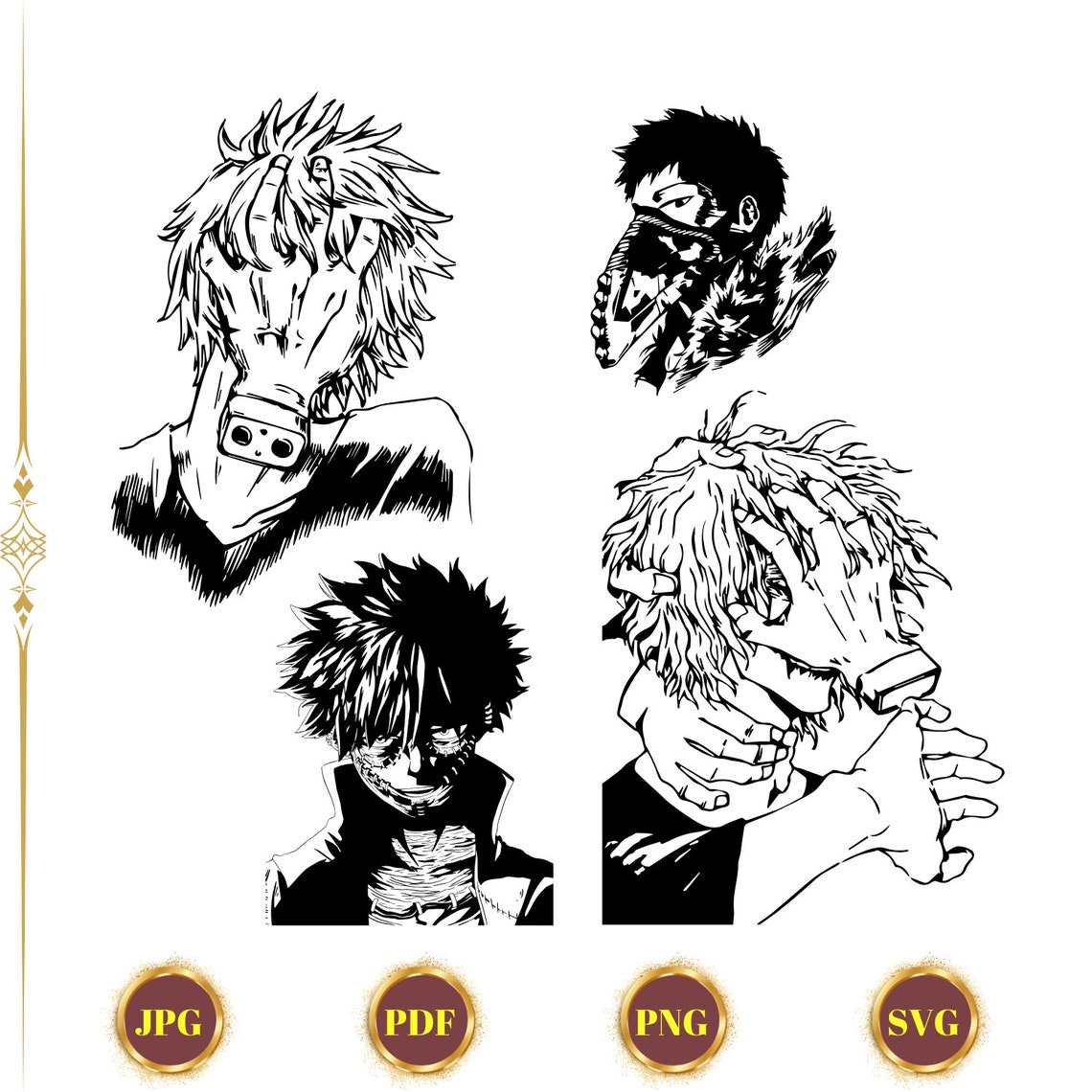 My Hero Academia Svg, My Hero Academia, Anime Svg Bundle, Deku Svg ...