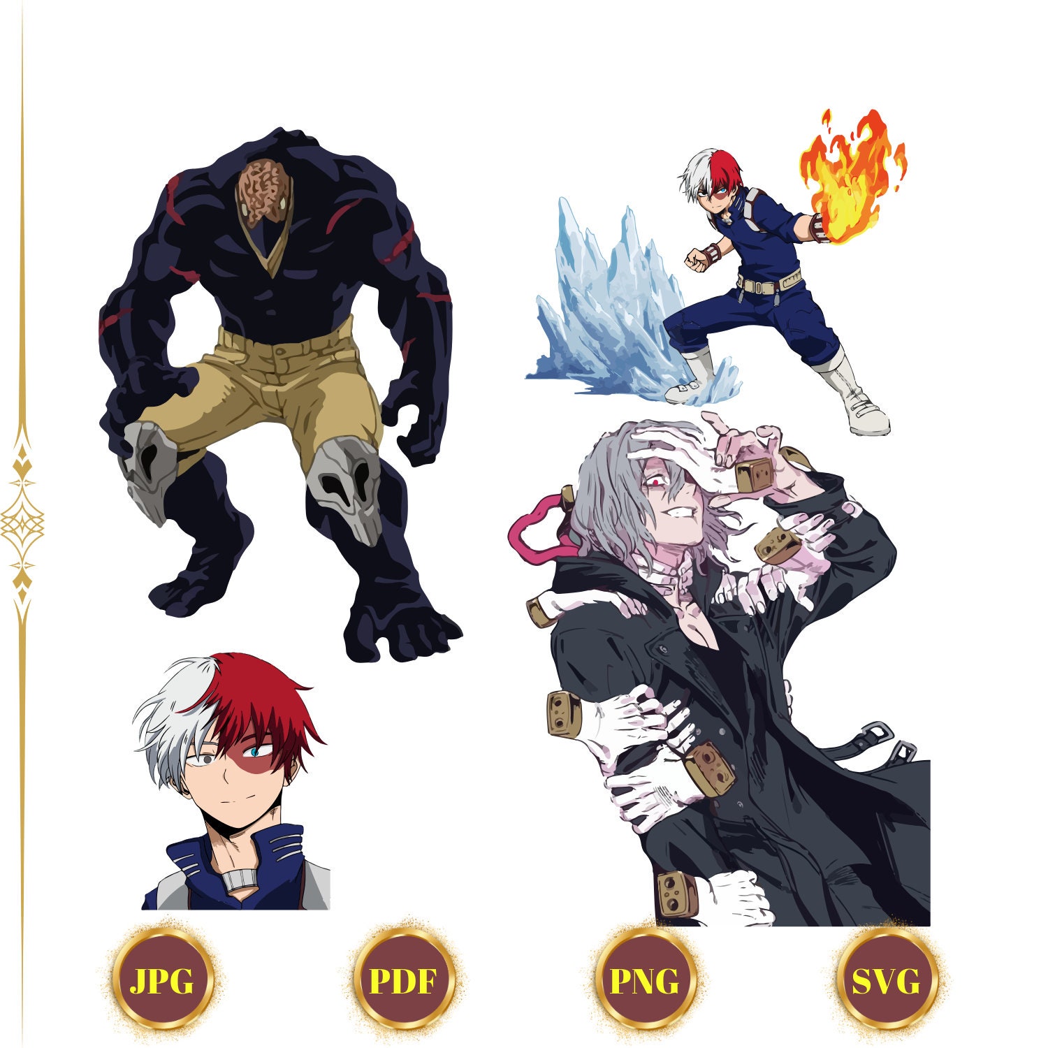 My Hero Academia Svg, My Hero Academia, Anime Svg Bundle, Deku Svg ...