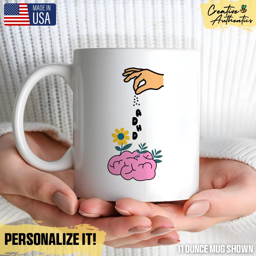 ADHD Brain Coffee Mug, Funny Humorous Relatable Ceramic Mugs for ADHD ...