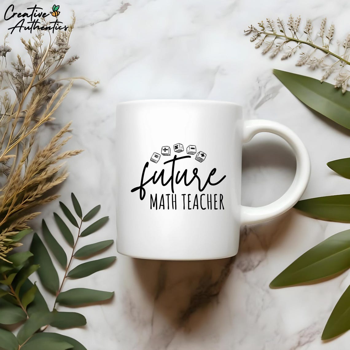 Future Math Teacher Coffee Mug, Ceramic White Coffee Cup for Future ...