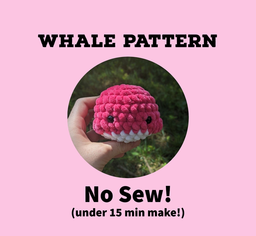 No Sew Whale Crochet Pattern, No Sew Pattern, Crochet Pattern, Whale ...