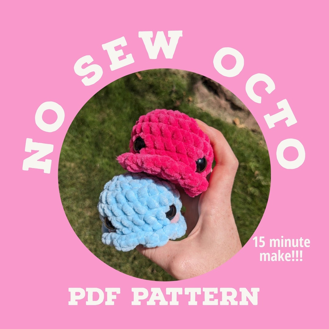 No Sew Octo Pattern, NO SEW, Crochet, Crochet Pattern, Pocket ...