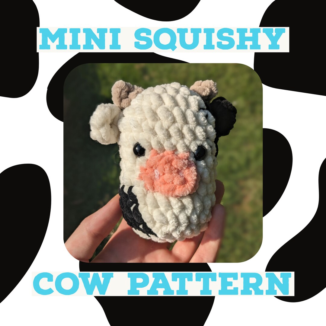 Mini Squishy Crochet Cow Pattern, Cow Pattern, Crochet Cow, Squish Cow ...