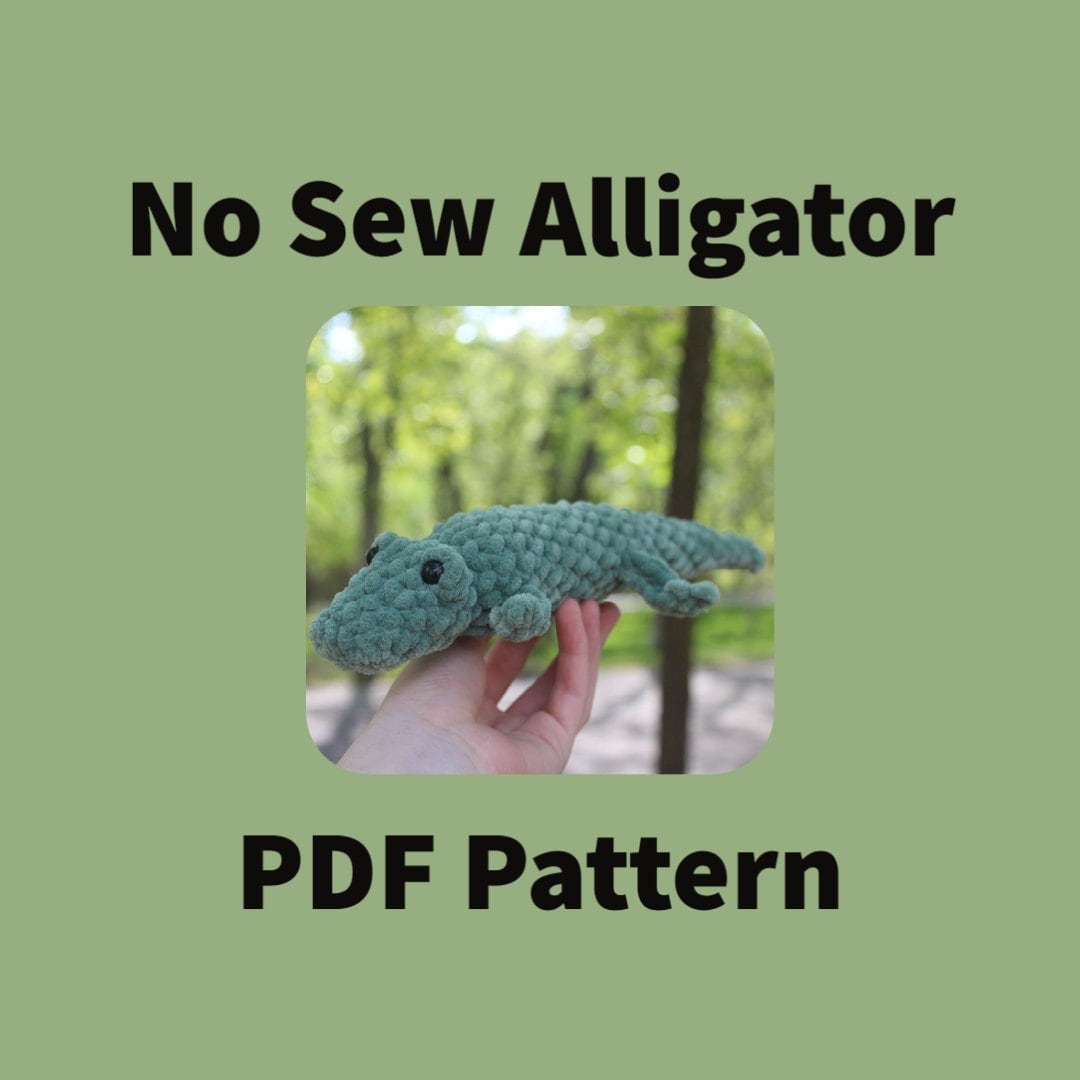 Crochet Alligator Pattern, NO SEW Pattern, Crochet Pattern, Pocket ...