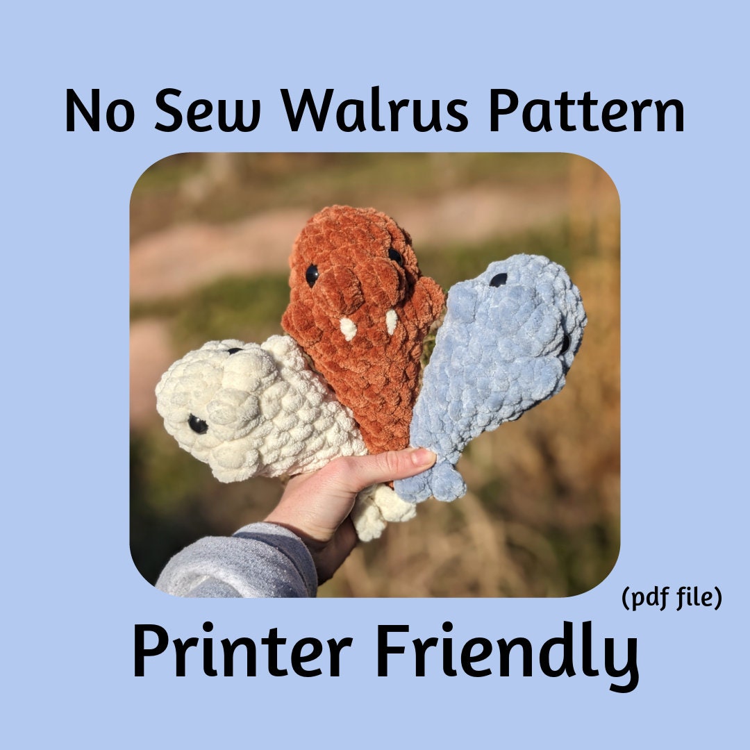 No Sew Walrus Crochet Pattern, Walrus Pattern, Crochet Pattern, Seal ...