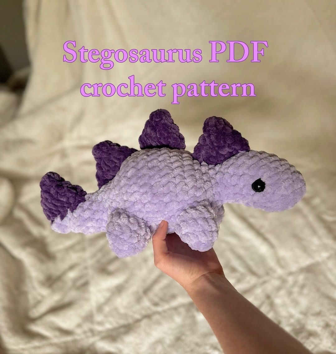 Stegosaurus Crochet Pattern, Dinosaur Pattern, Crochet Dino, Crochet ...