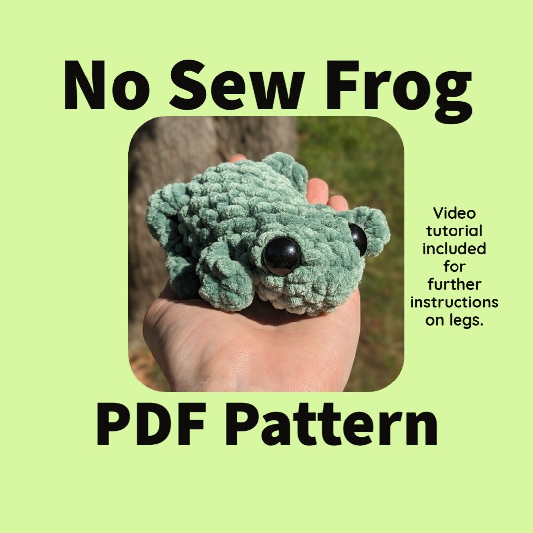 No Sew Frog Crochet Pattern, Crochet Frog, No Sew Frog, Frog Pattern ...