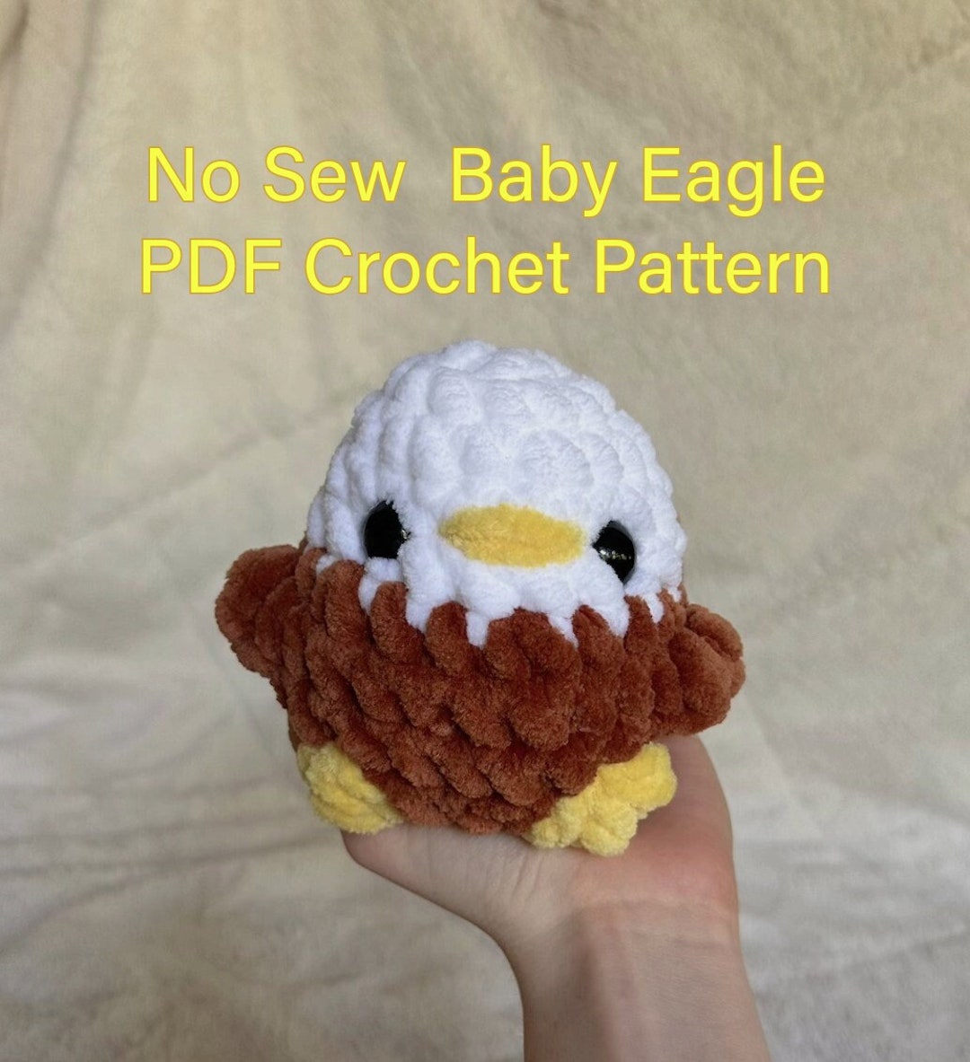 No Sew Baby Eagle Pattern, No Sew Pattern, Crochet Eagle Pattern ...