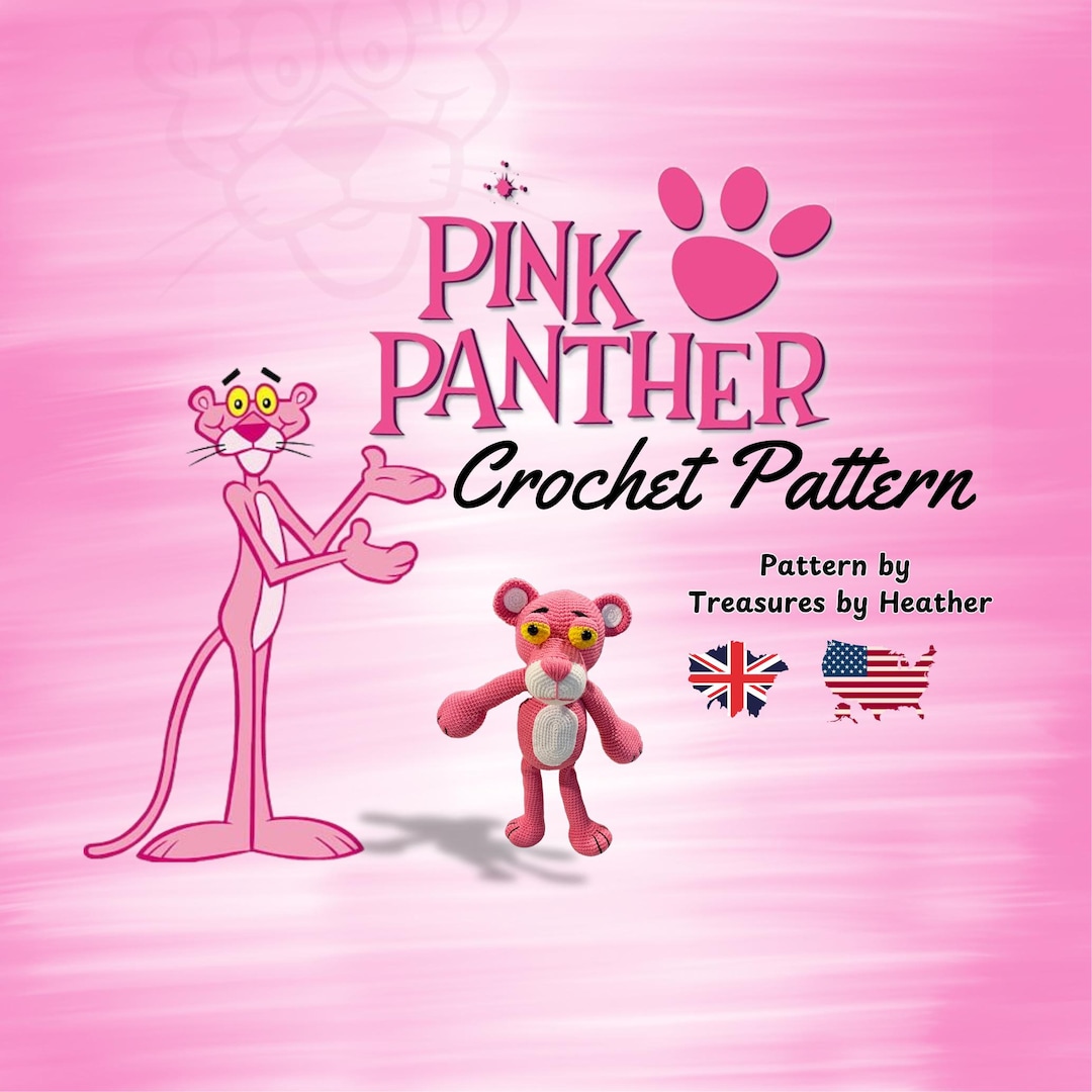 Iconic Pink Panther Crochet Pattern Pdf/amigurumi DIY Tutorial With ...