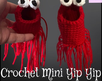 Yip Yips. Mini Crochet Yip Yip With Pocket Hug Tag. Multi Color Yip Yips With Tag. - Etsy