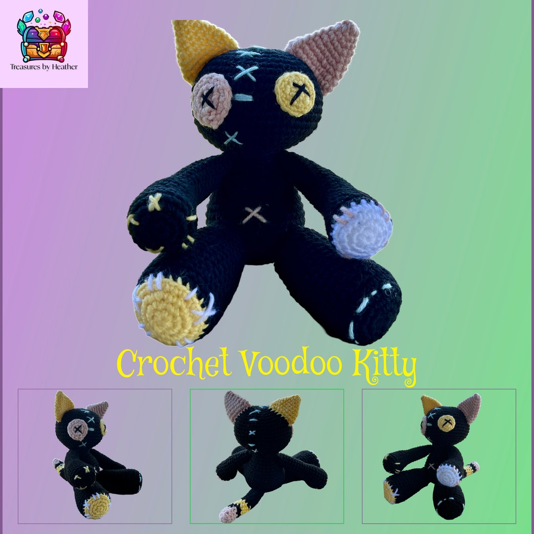 Handmade Crochet Voodoo Kitty - Great Gift or Home Decor Idea - Etsy