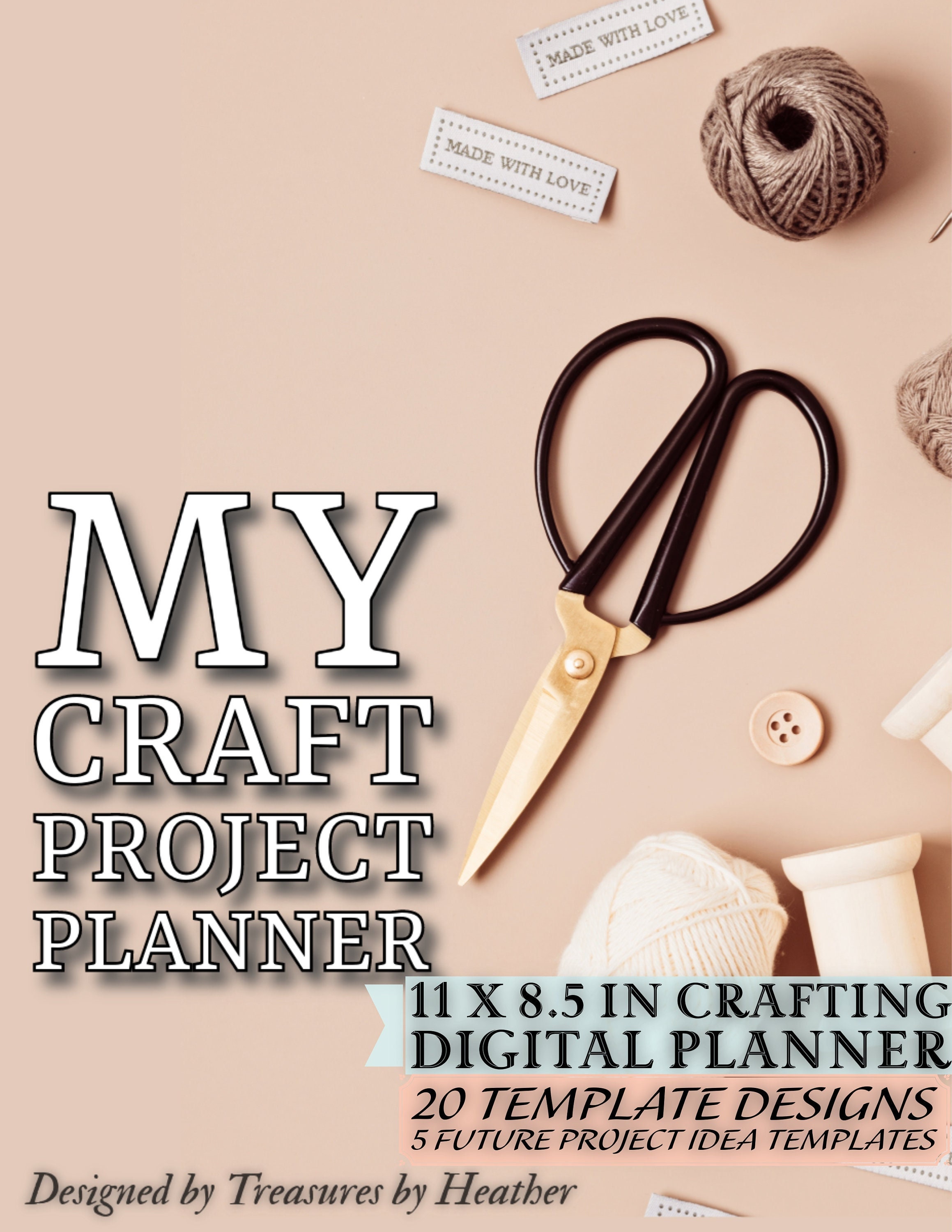 Simple Digital Crafting and Project Planner, 11x8.5in, 20 Designs and 5 ...